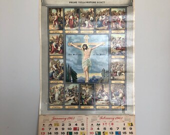 1963 calendar | Etsy