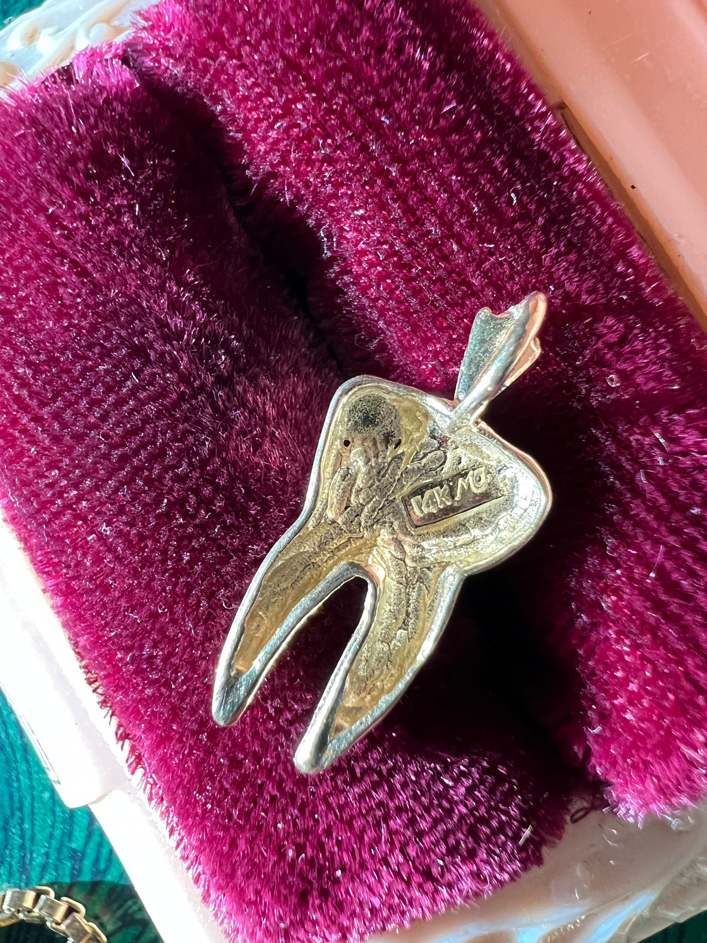 Vintage 14k Yellow Gold Tooth Charm by Michael Anthony