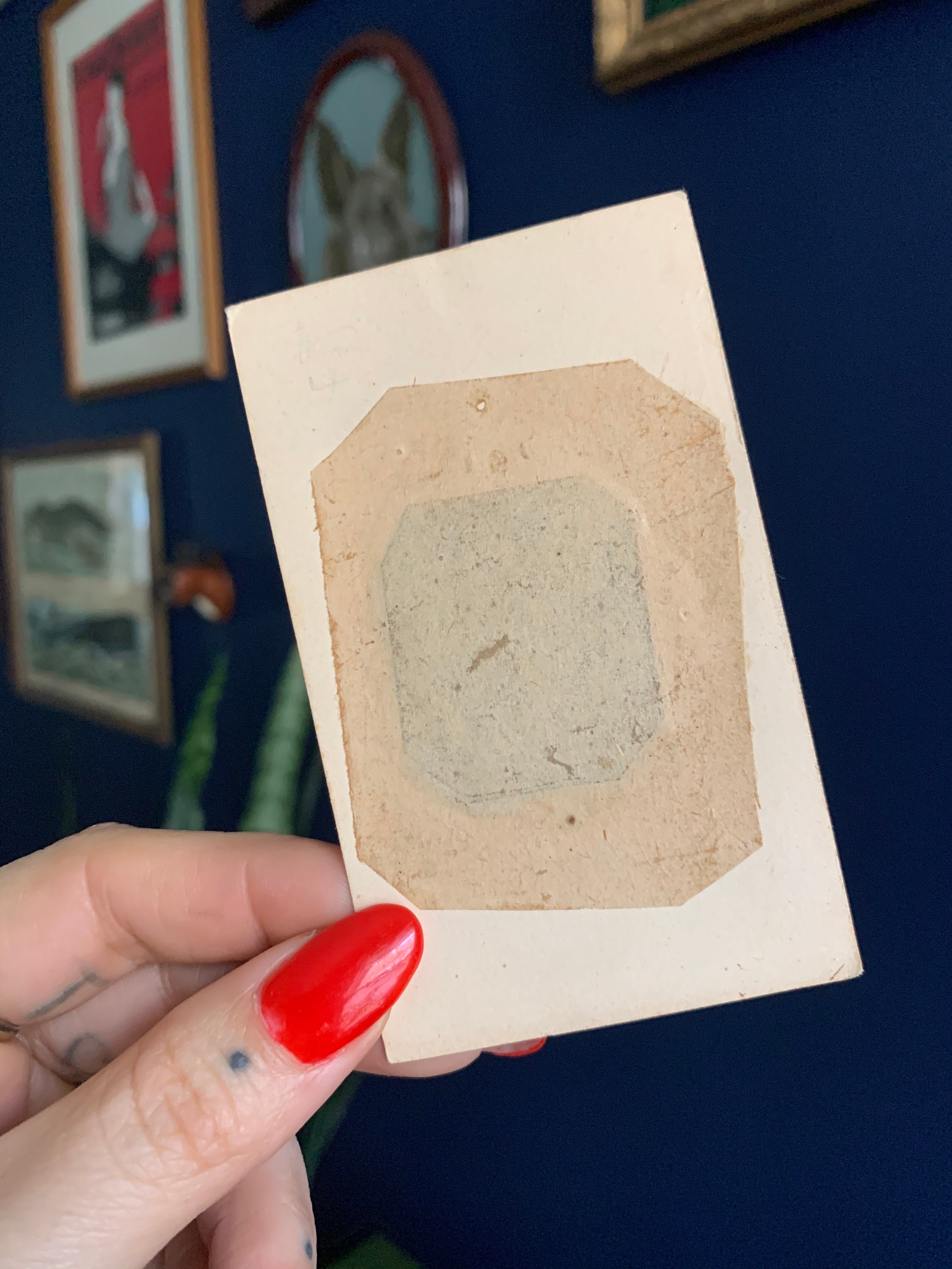 Antique Tintype Portrait In Original Embossed Paper Frame