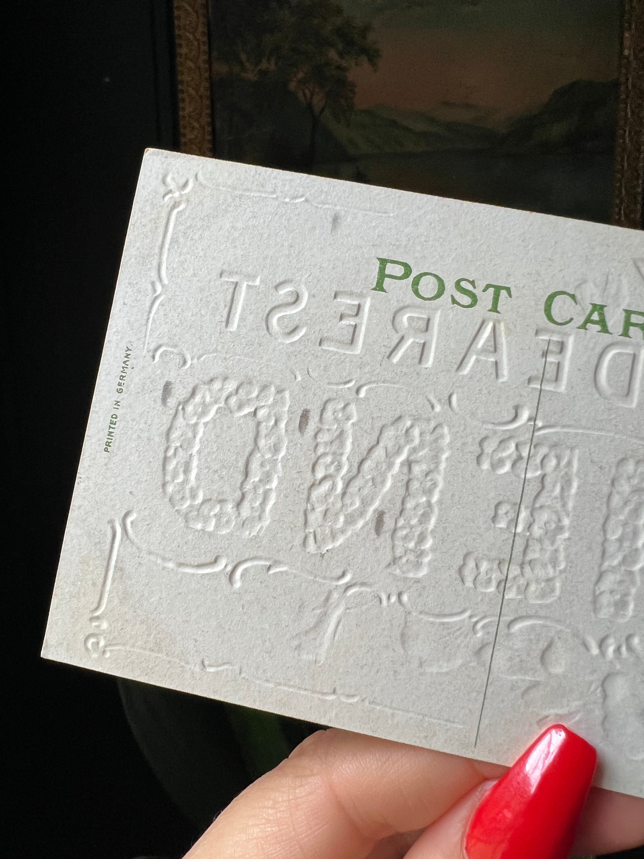 Antique “To My Dearest Friend” Post Card With Embossed Flowers ...