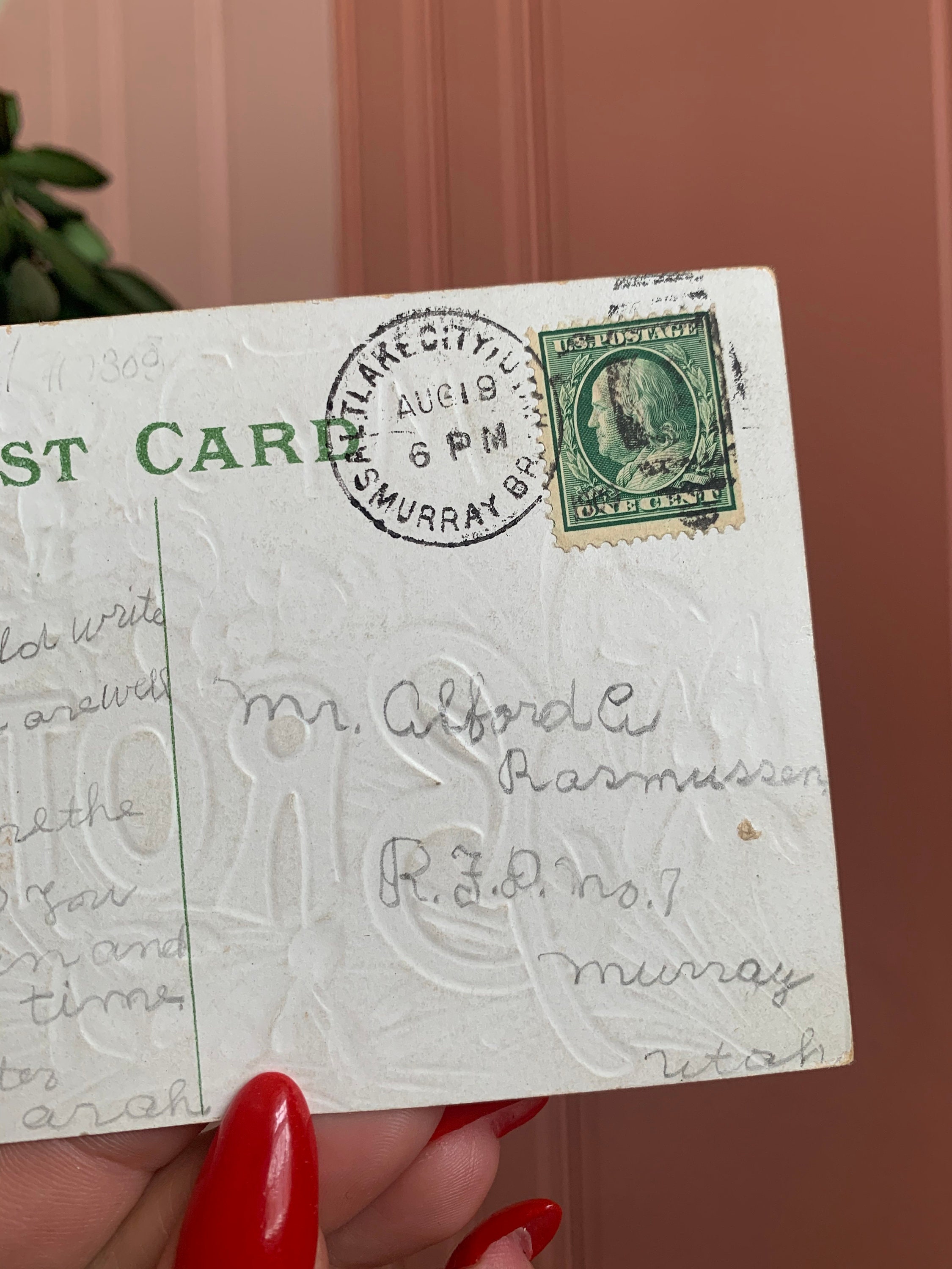 Antique “To My Dear Brother” Post Card With Gold Details And Embossed ...