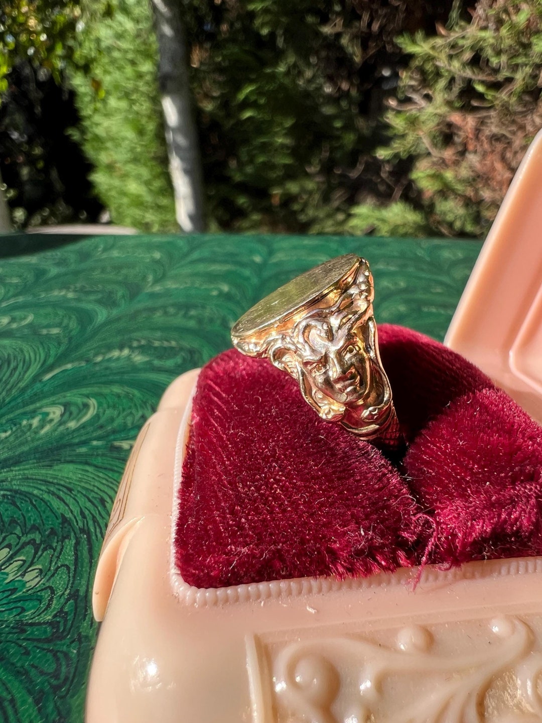 Antique Art Nouveau 14k Yellow Gold Medusa Signet - Etsy