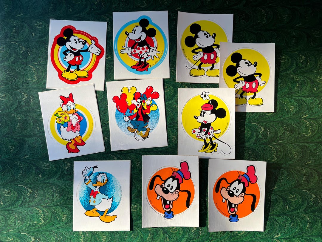 Collection of Ten 1970s-80s Vintage Disney Character Stickers - Etsy