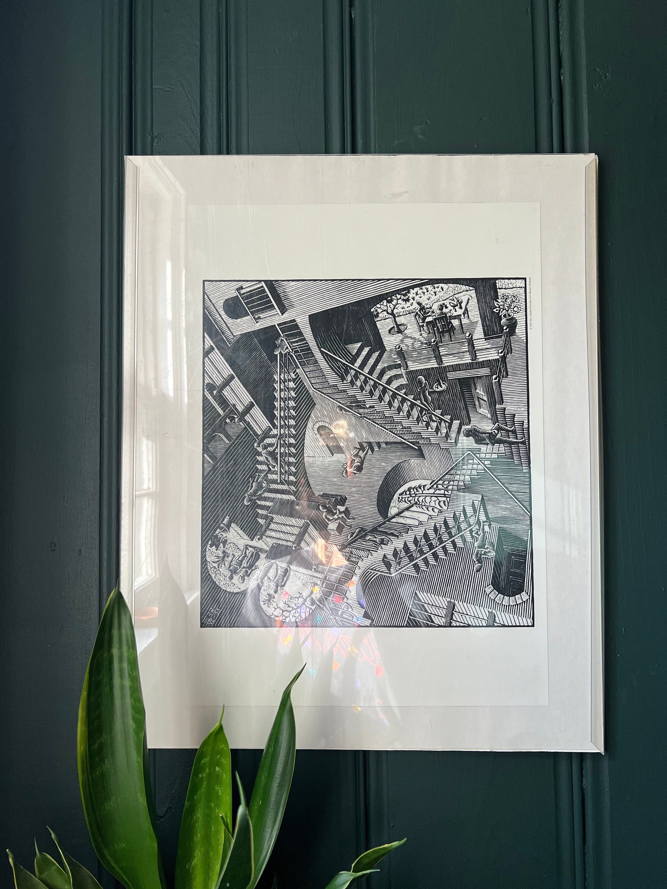Vintage M. C. Escher Relativity Museum Print, Cordon Art Baarn Holland Vintage M. C. Escher Relativity Museum Print, Cordon Art Baarn Holland