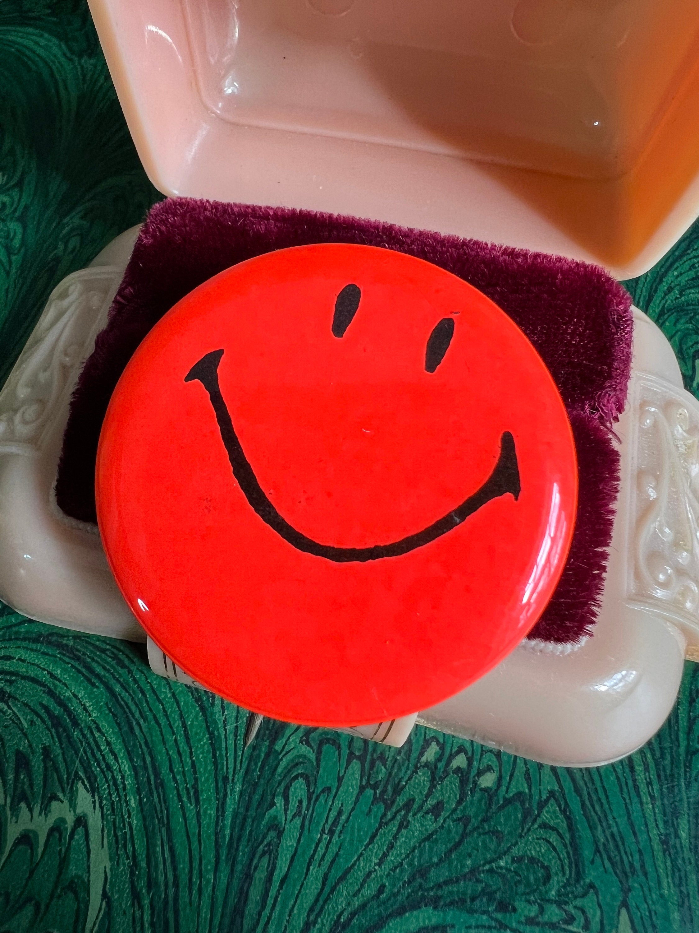Pair of Vintage Smiley Face Buttons