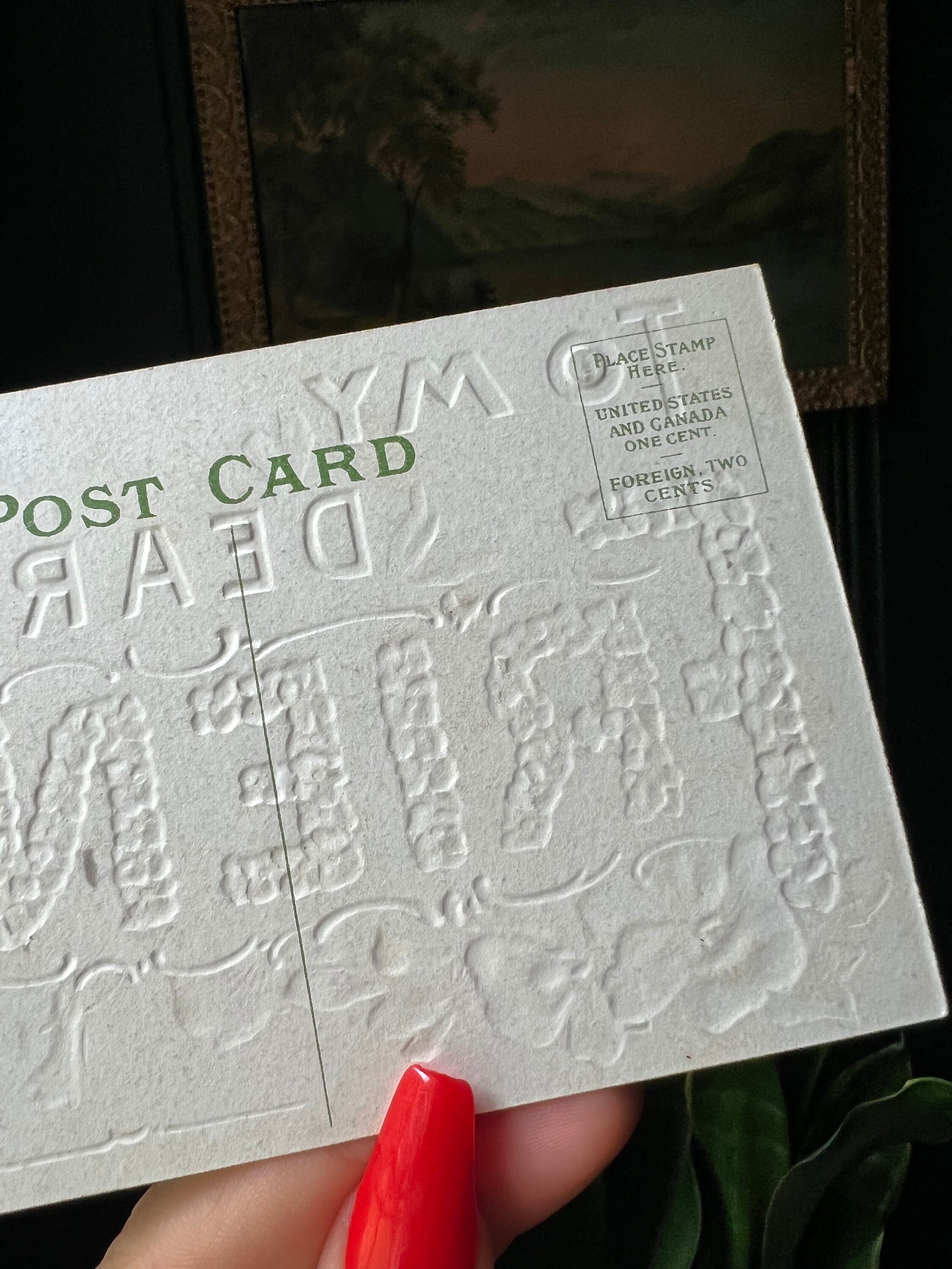 Antique “To My Dearest Friend” Post Card With Embossed Flowers ...