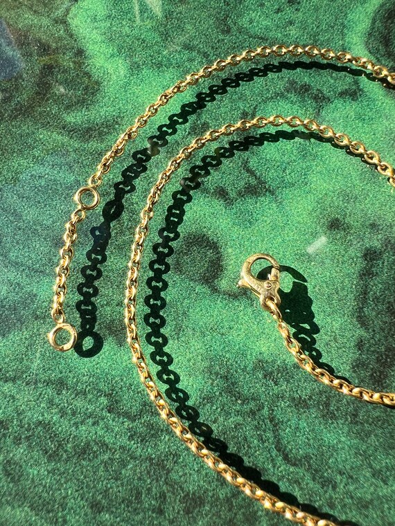Vintage Chanel 18k Yellow Gold Adjustable Rolo Chain … - Gem
