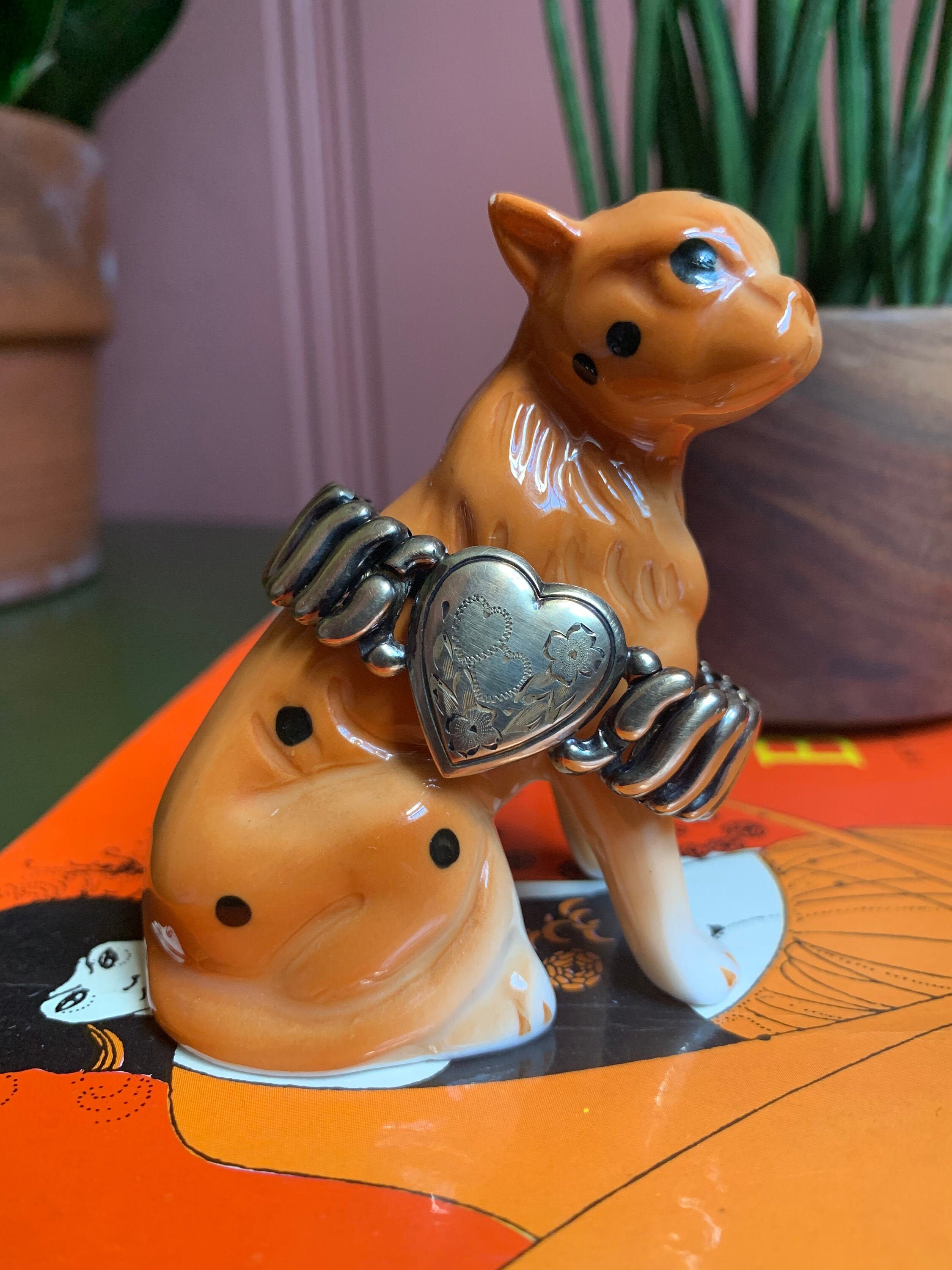 1940’s Gold Filled Sweetheart Expansion Bracelet With Heart & Flower ...