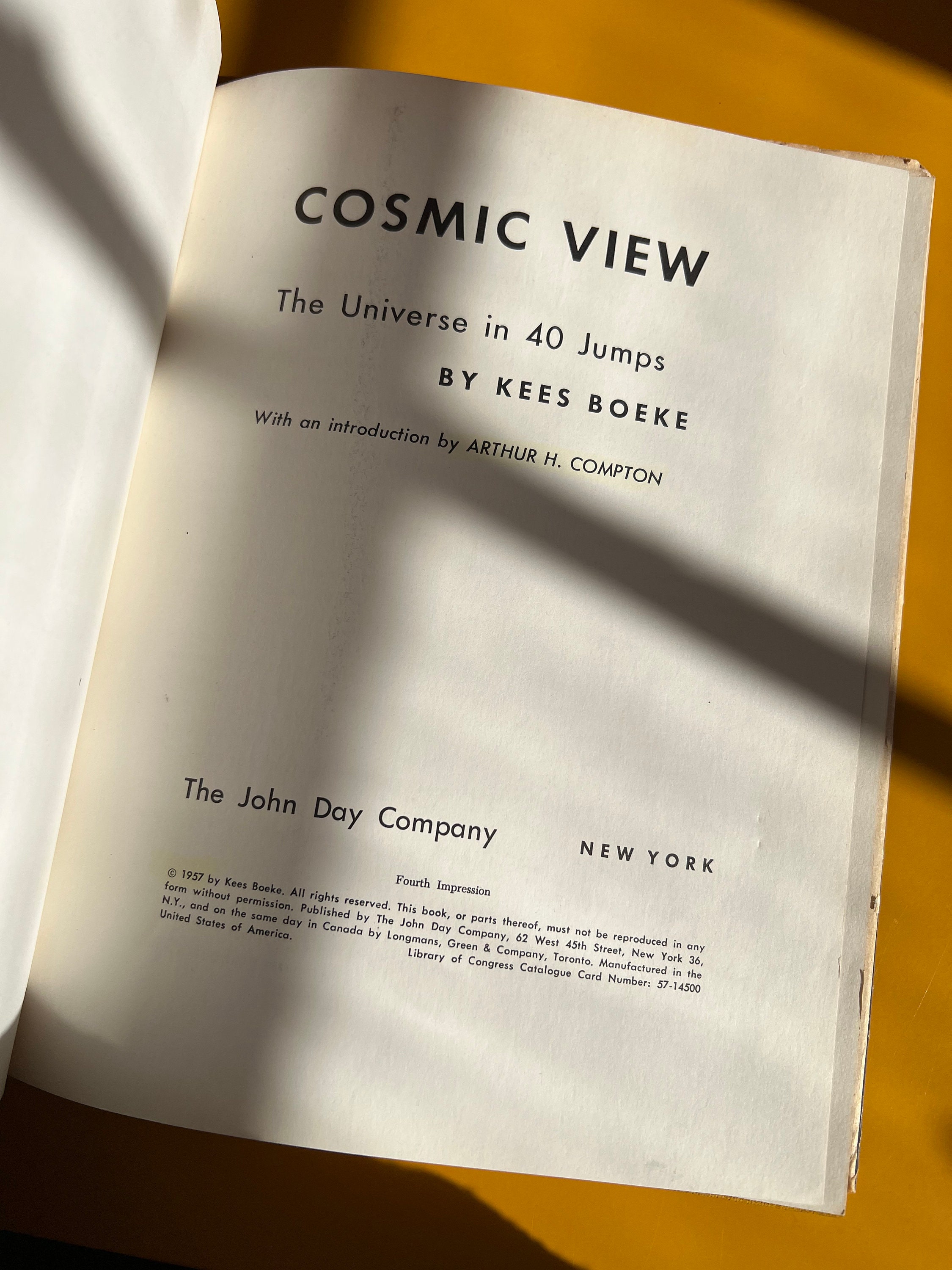 Rare 1950’s Cosmic View: The Universe In 40 Jumps Book By Keep Boeke Book