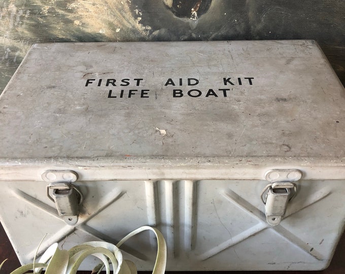 Vintage Metal First Aid Kit Life Boat Latch Box - Etsy