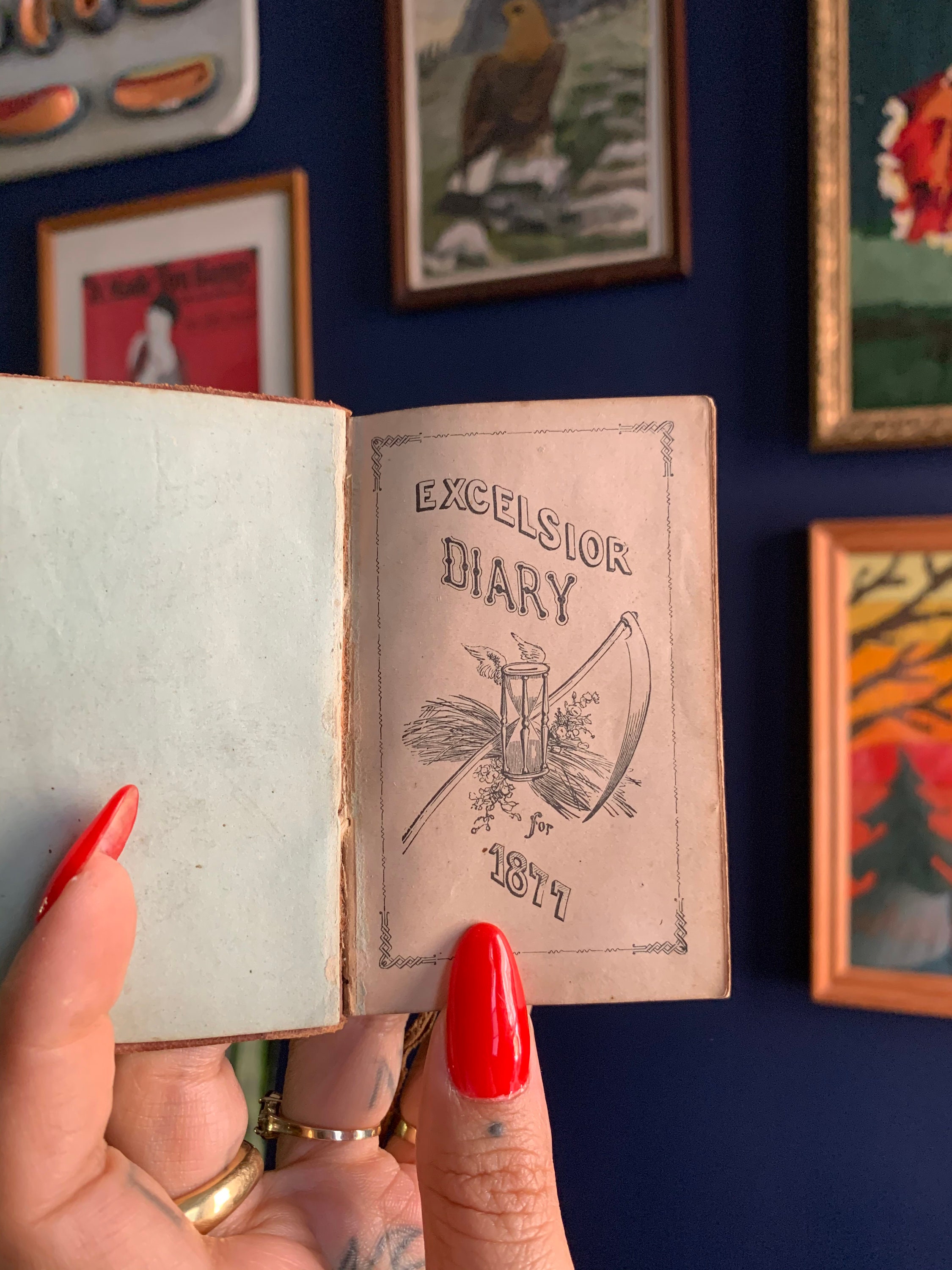 Antique Excelsior Diary 1877