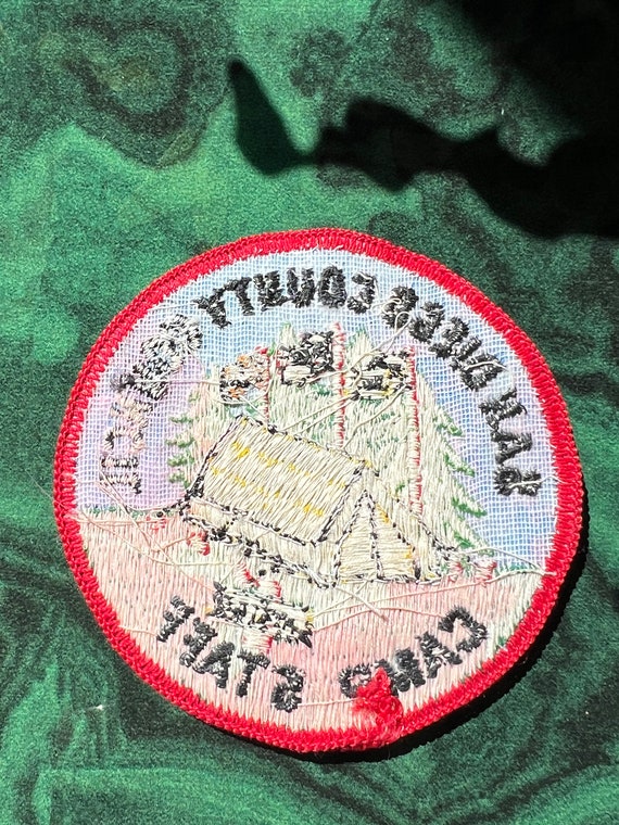 Vintage San Diego California Camping Staff Patch - Gem