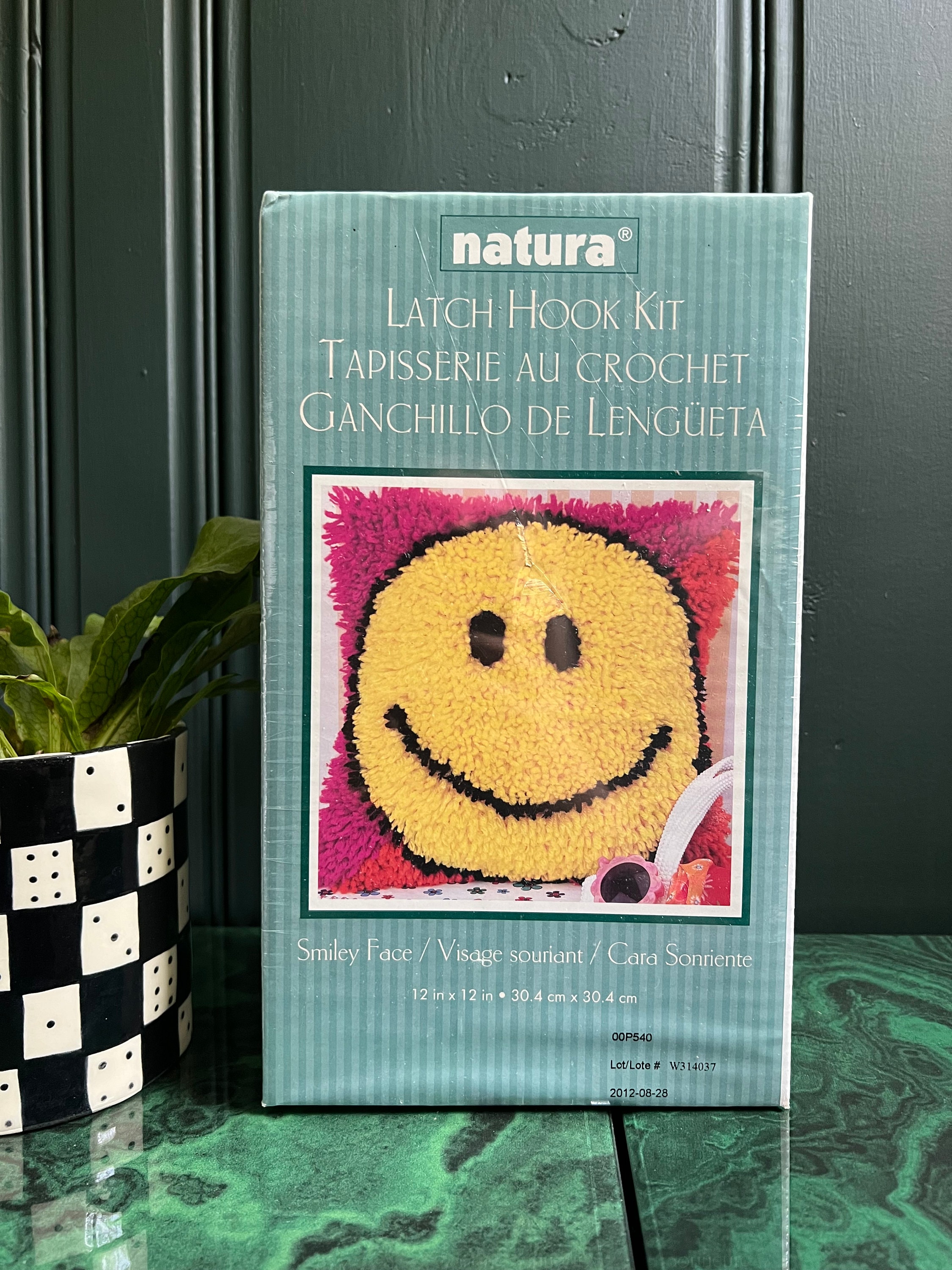 Smiley Face Latch Hook Kit by Natura Carron