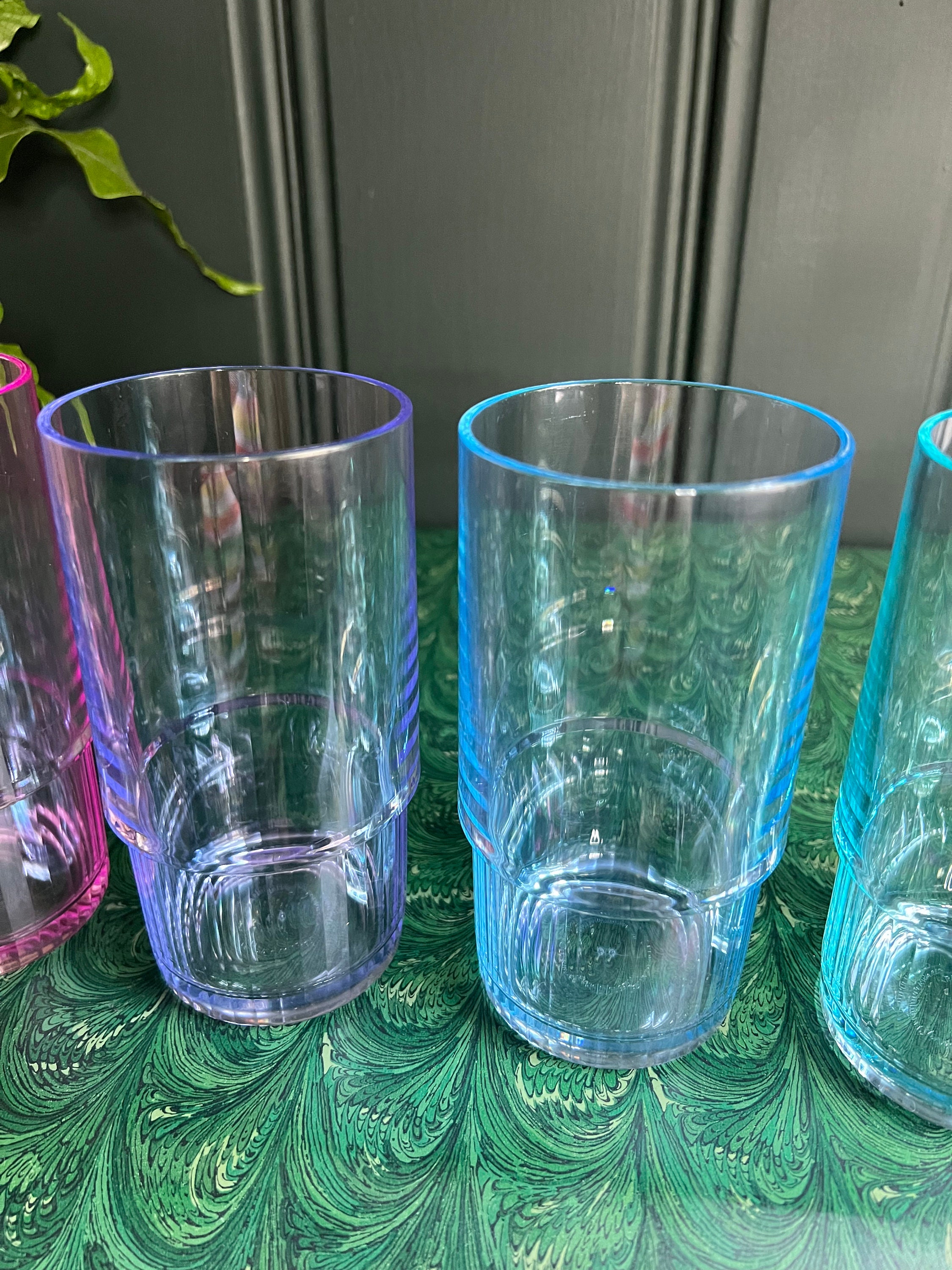 Colorful Six Piece Acrylic Cup Set by Tupperware