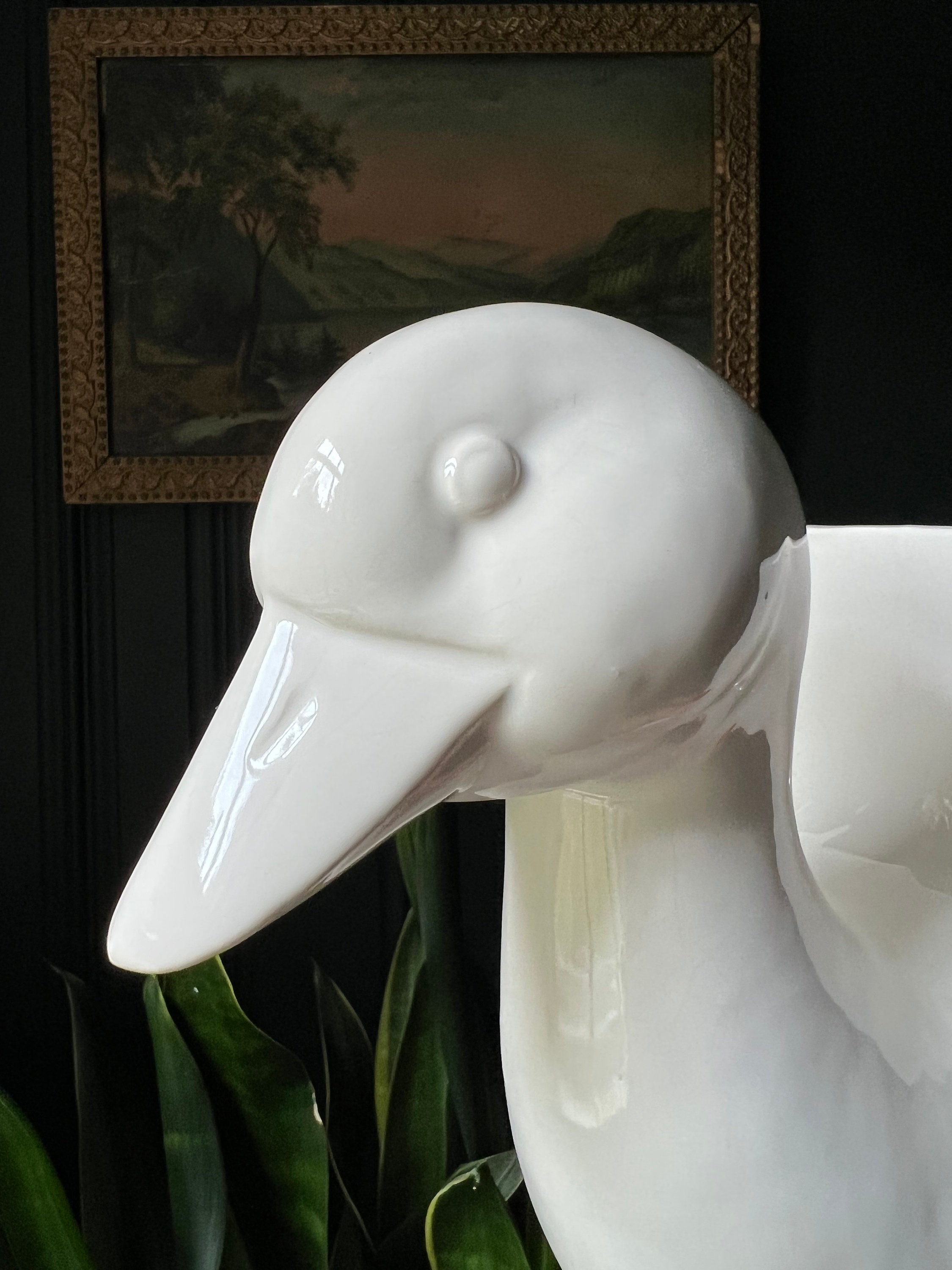 Large Vintage Ceramic Duck Wall Bust