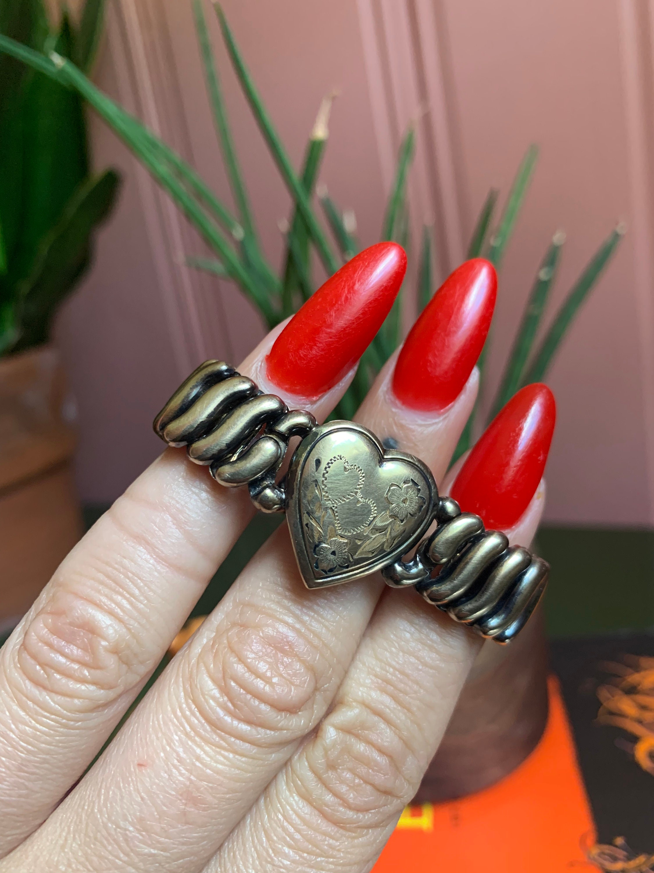 1940’s Gold Filled Sweetheart Expansion Bracelet With Heart & Flower ...