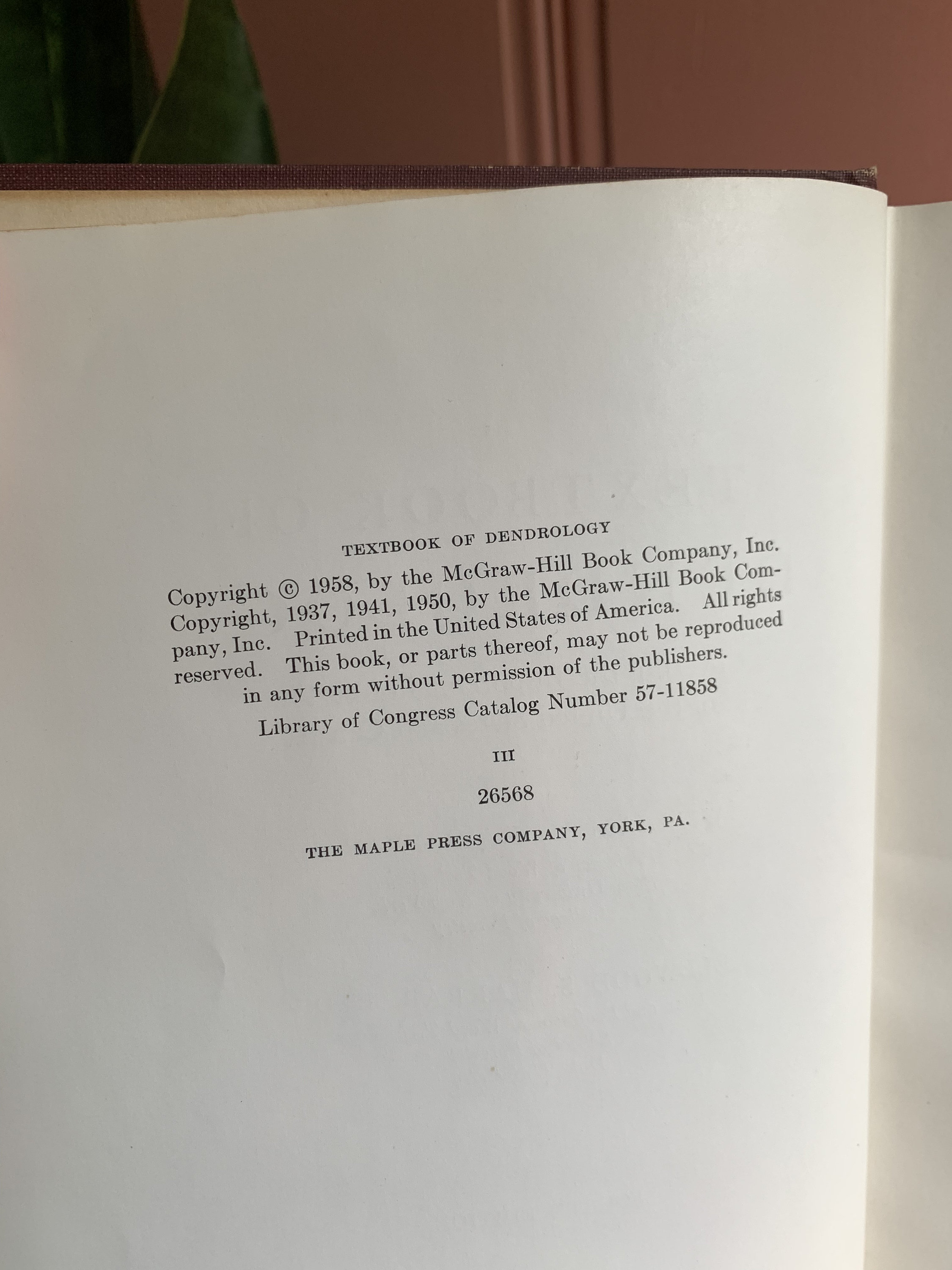 1950’s Forest Trees Textbook Of Dendrology