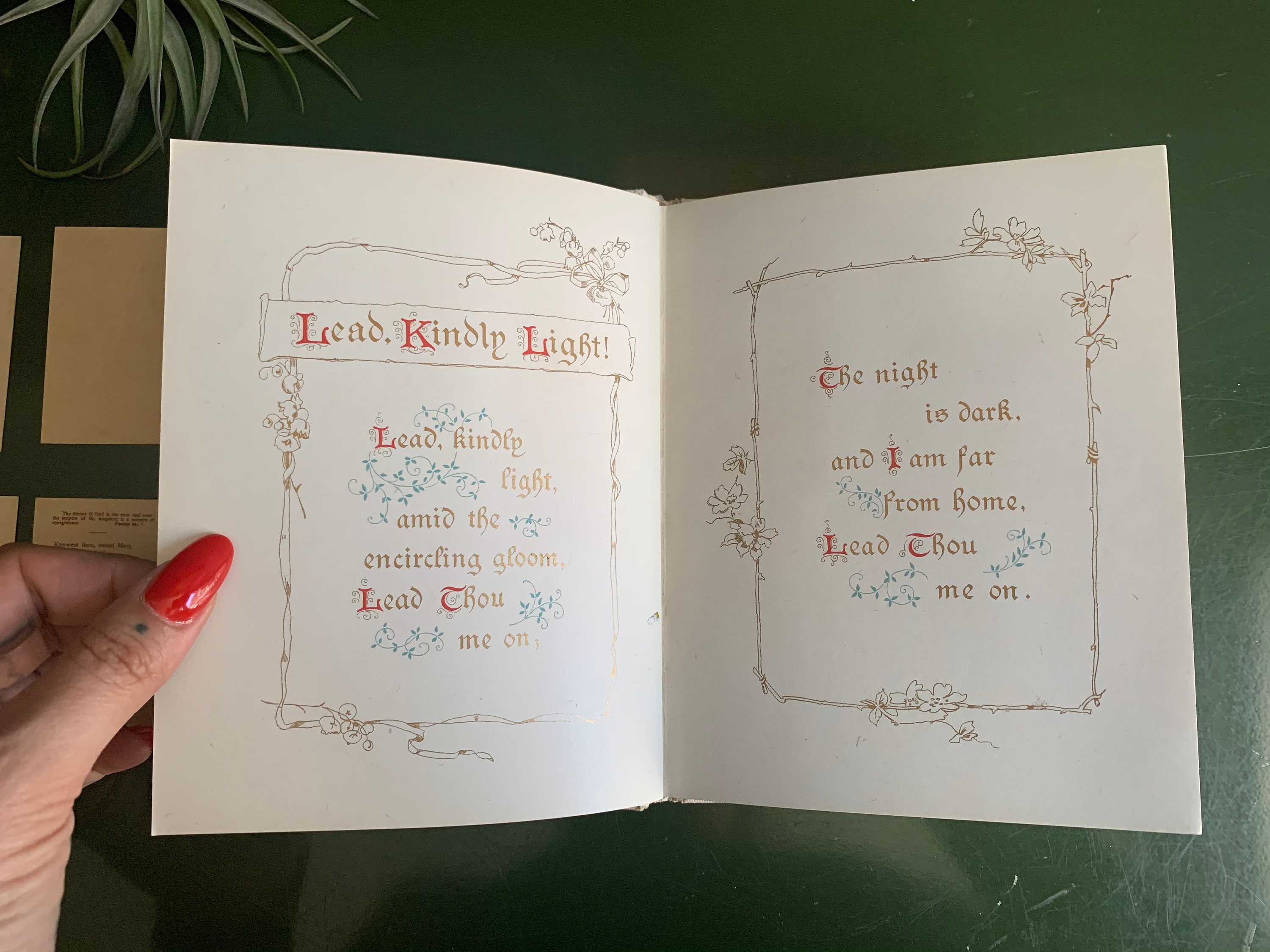 Antique Religious Hymn Lithograph Book