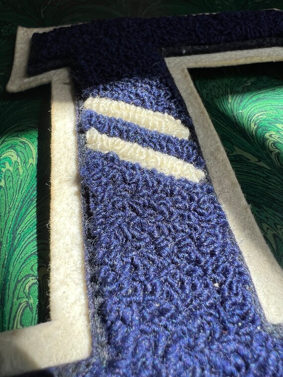 Vintage Chenille Varsity Jacket Letterman Patch “D" - Gem