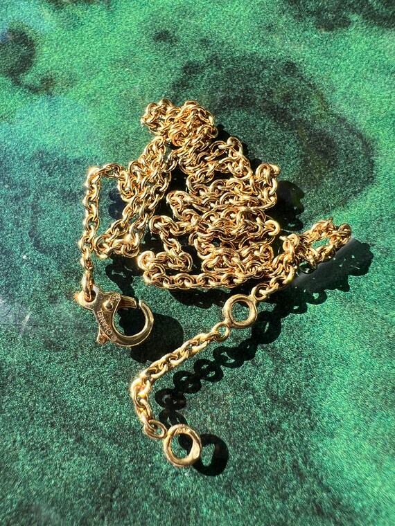 Vintage Chanel 18k Yellow Gold Adjustable Rolo Chain … - Gem