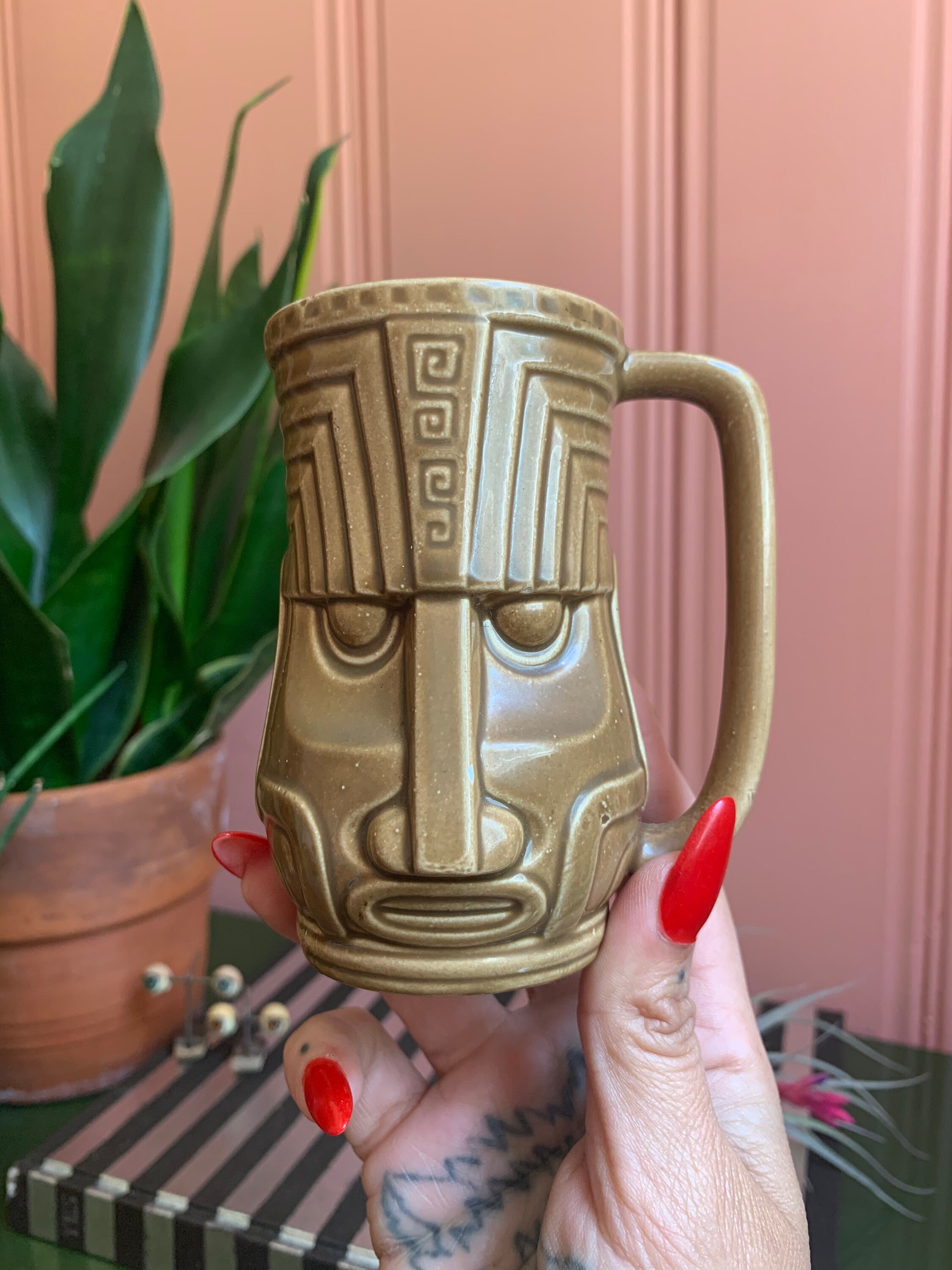 Mid Century Ceramic Tiki Bar Mug by Westwood Japan