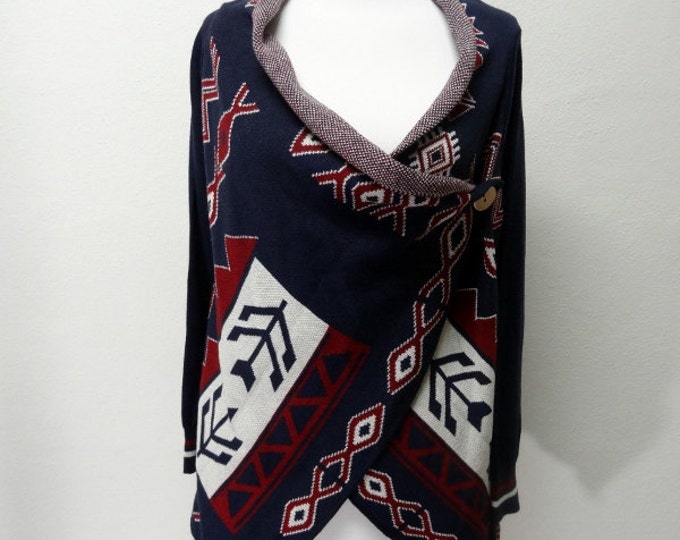 Indian Inca Aztec Maya Design Pancho / Knit Fabric Pancho / - Etsy