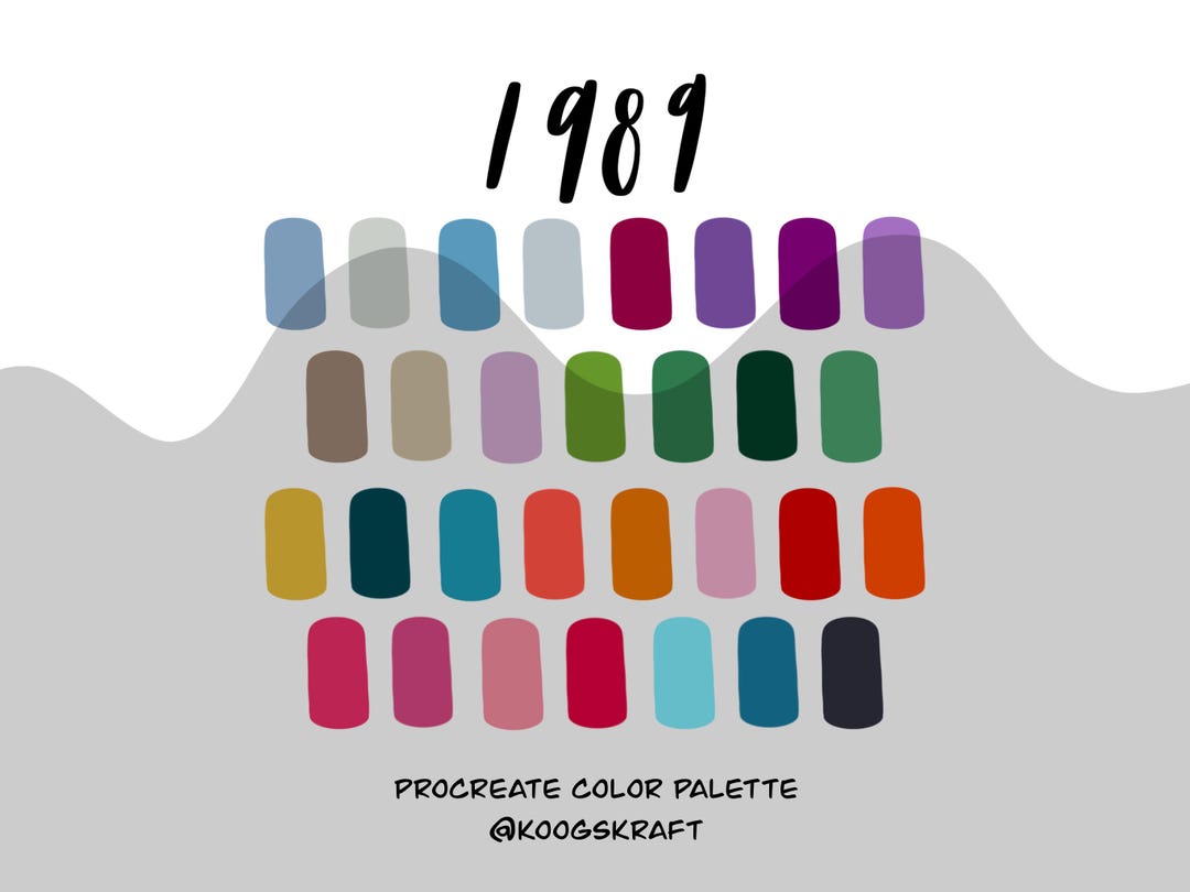1989 Taylor's Version Procreate Color Palette - Etsy