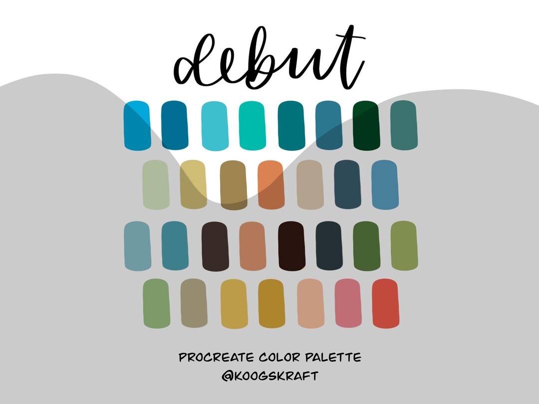 Debut Procreate Color Palette - Etsy