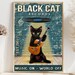 Black Cat Album Record Art, Black Cat Music on World off Poster, Black ...