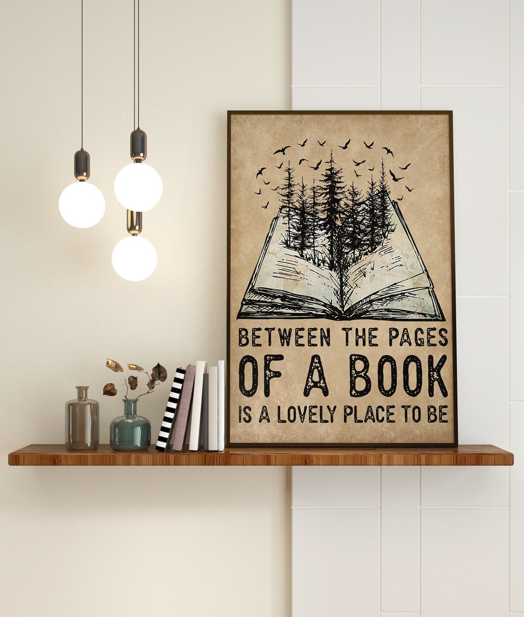 Girl Loves Books Print, Between the Pages of A Book is A Wonderful ...