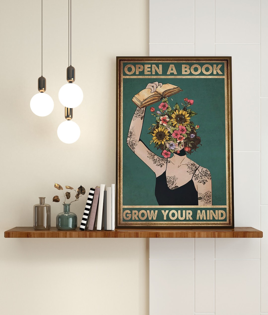 Open A Book Grow Your Mind Poster, Bookish Gifts, Book Lover Poster ... Open A Book Grow Your Mind Poster, Bookish Gifts, Book Lover Poster ...