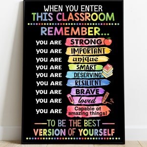 Classroom Poster Quotes, When You Enter This Classroom, Education ...