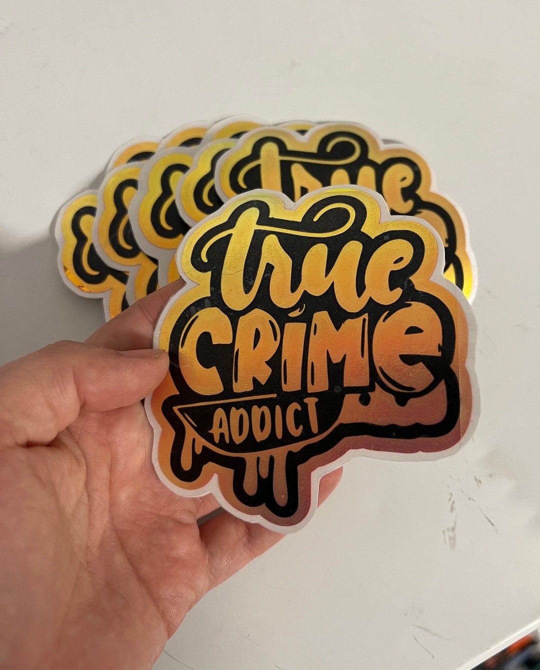 True Crime Addict Decal Sticker Knife Horror Murder - Etsy