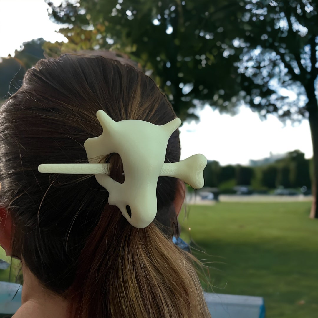 Cubone Marowak Skull Crossbone Hairpin - Etsy