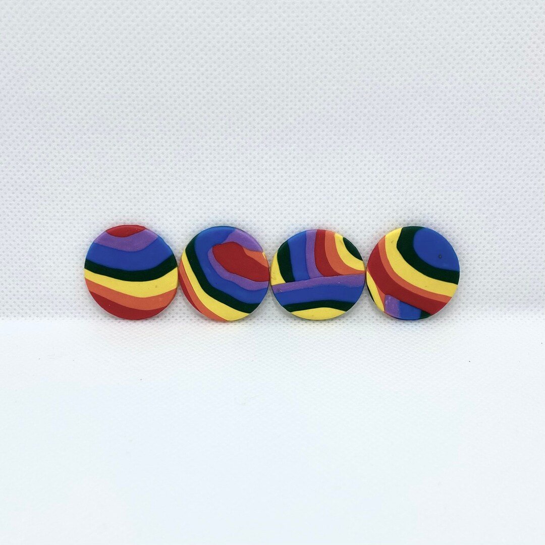 Rainbow Polymer Clay Magnets Pride Office Desk Work Teacher - Etsy
