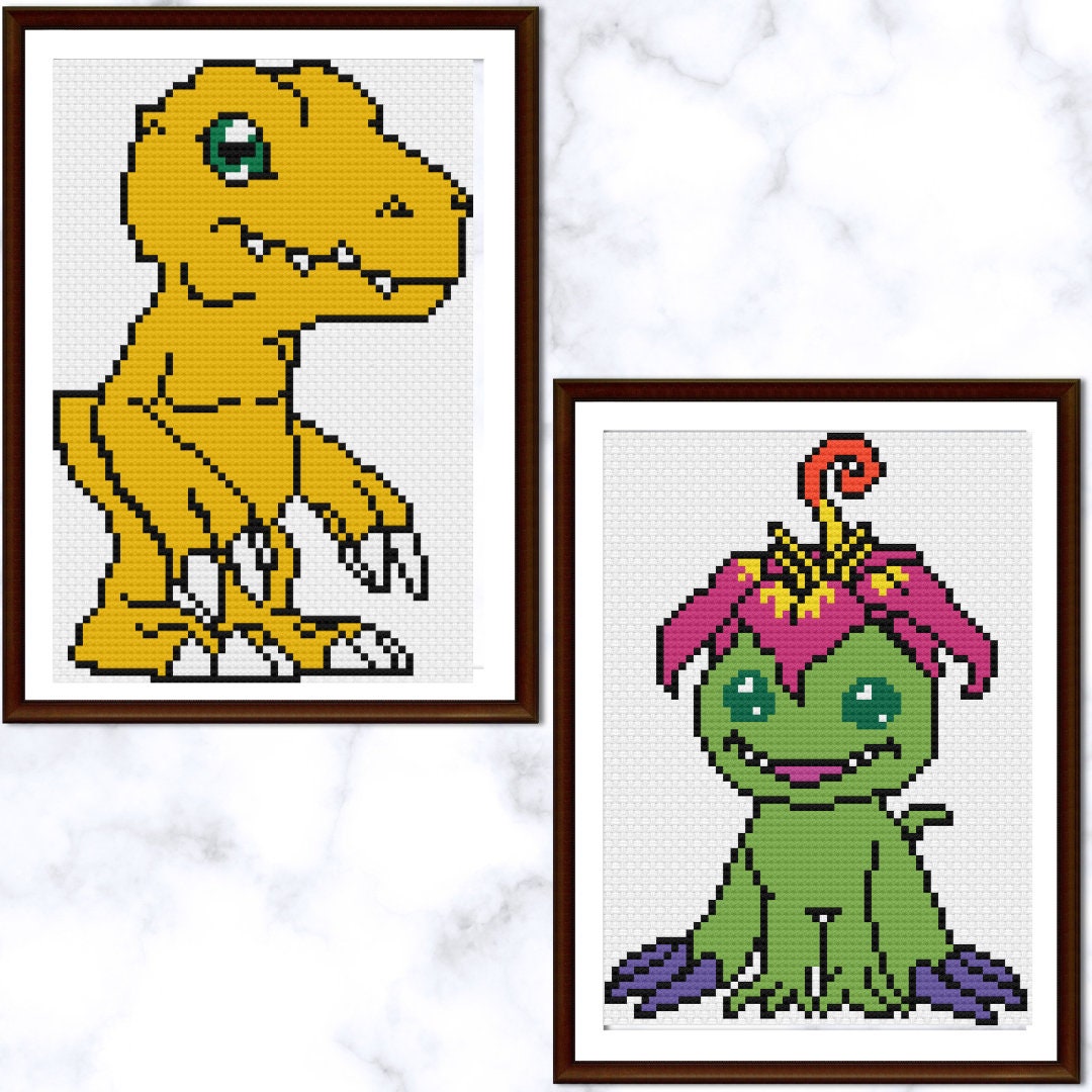 Digimon Cross Stitch Pattern BUNDLE - Etsy