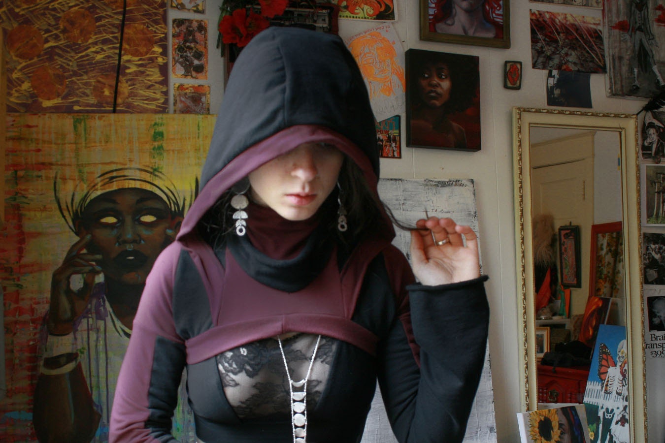 AMBASSADOR- Hooded Cowl Shrug: Soft Fire Safe Color Block Options ...