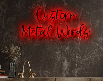 Metal Script Words - Etsy