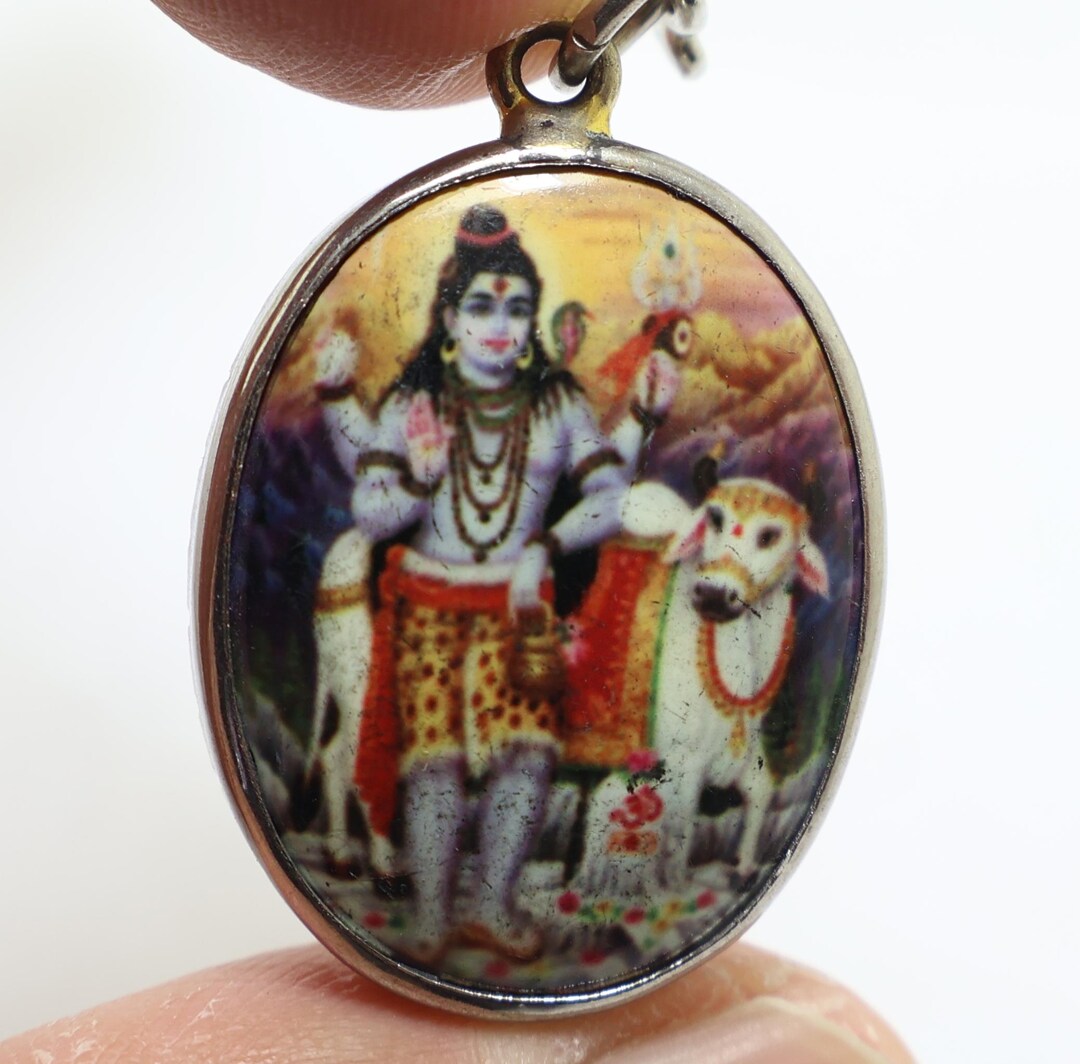Lord Shiva Mahadev Om Nonthi Pendant Necklace Protection Amulet Fujii ...