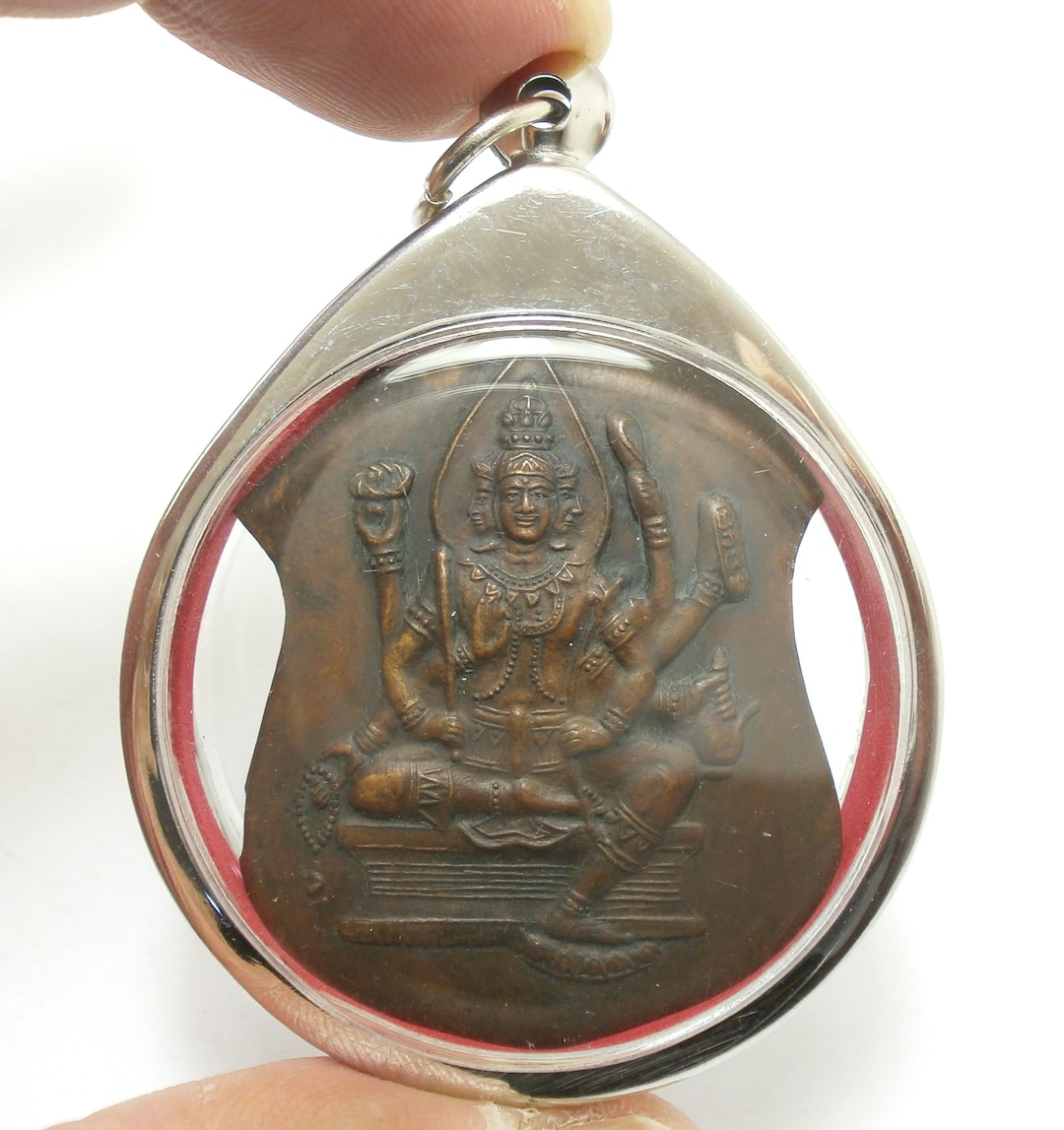 LP See Wat Sakae Phra Prom Big Arm Coin Blessed 1980 2523 BE. Brahma ...