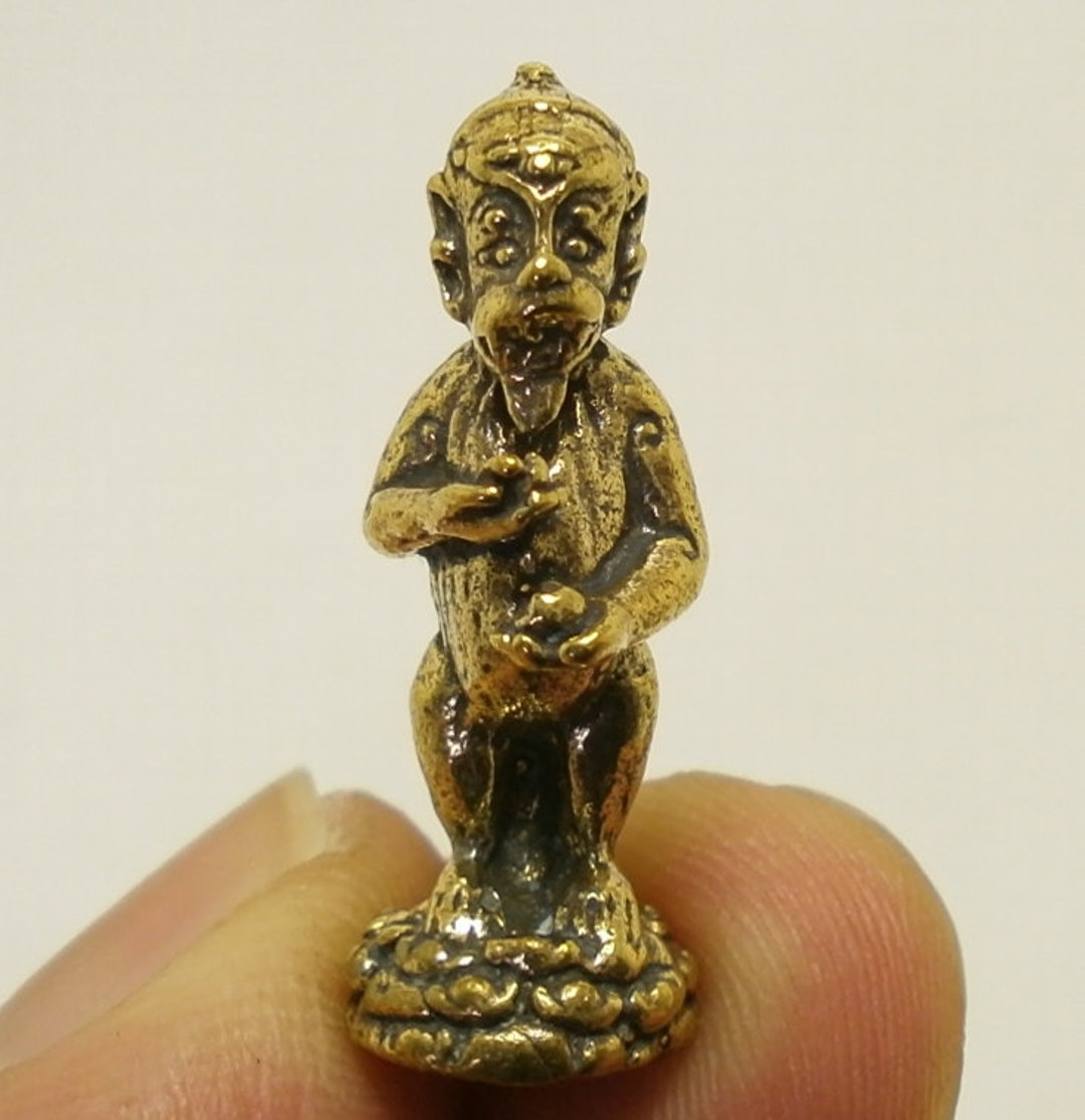 Thai Magic Monkey Amulet: Kruba Kritsada, Wealth & Good Luck - Etsy
