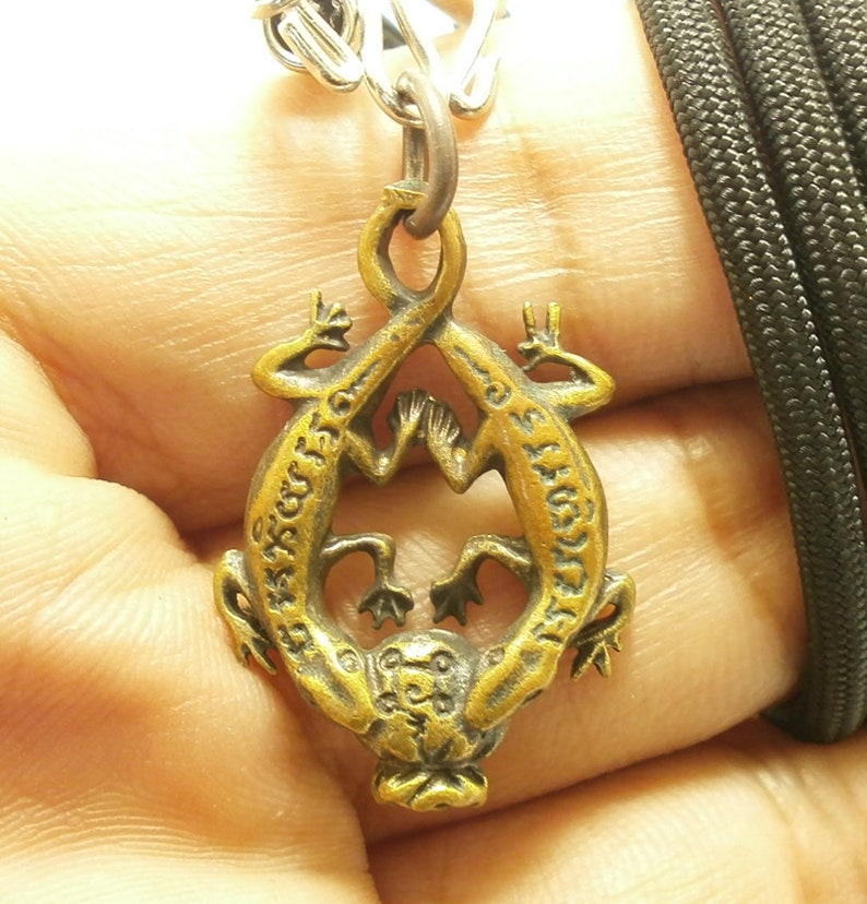 Duo Gecko With Money Bag Thai Blessed Amulet Wealth Lucky Rich Etsy
