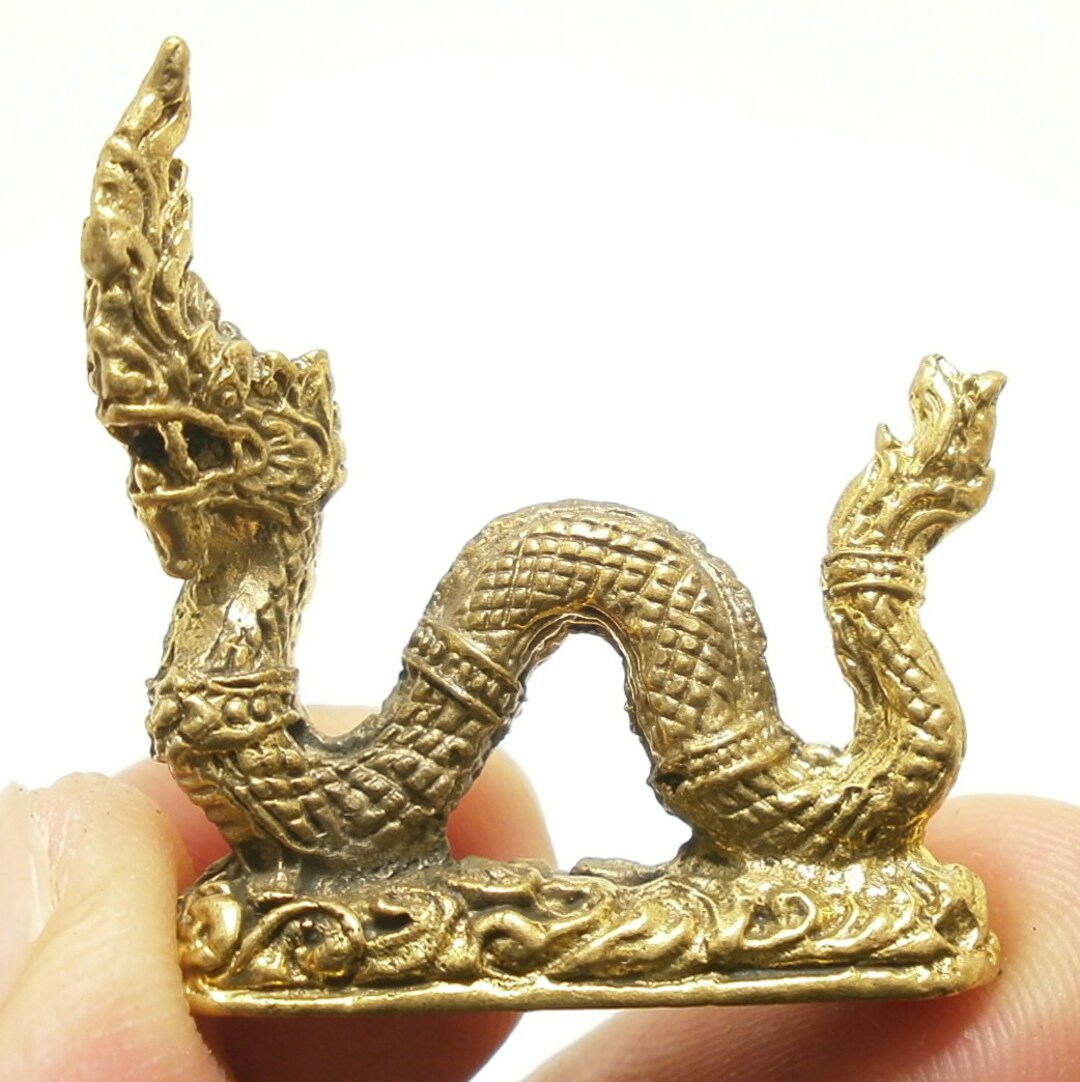 Naga Nak Snake Mini Amulet Thai Talisman Blessing for Strong Protection ...