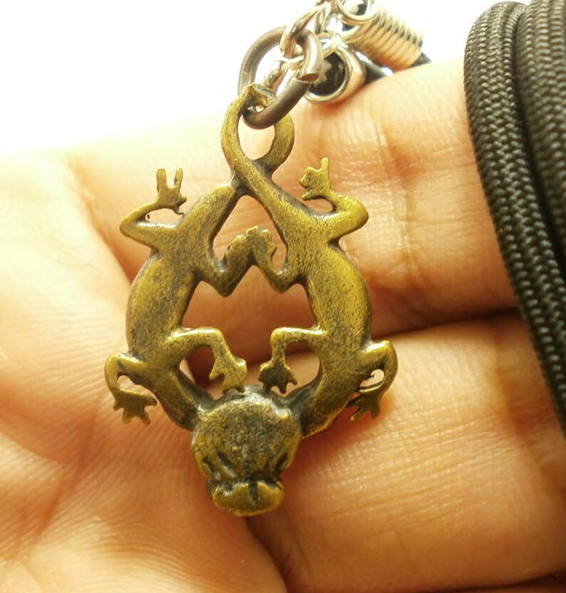 Duo Gecko With Money Bag Thai Blessed Amulet Wealth Lucky Rich Etsy