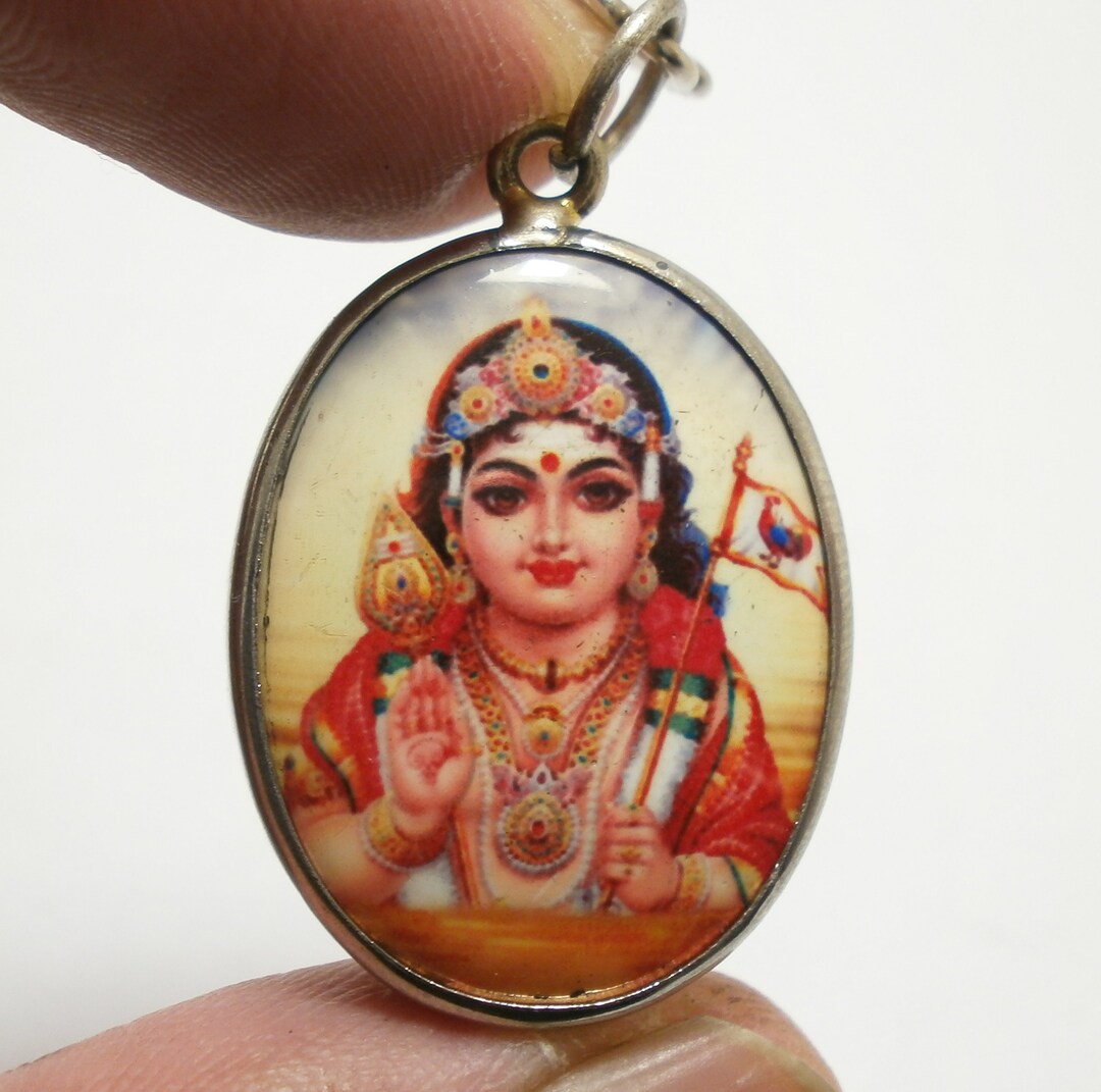 Lord Murugan Amulet Pendant Baby Muruga Kartikeya Skanda God of War ...