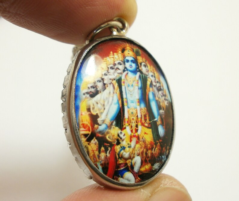 Vishvarupa Universal Form of Lord Vishnu Hindu Amulet Om | Etsy