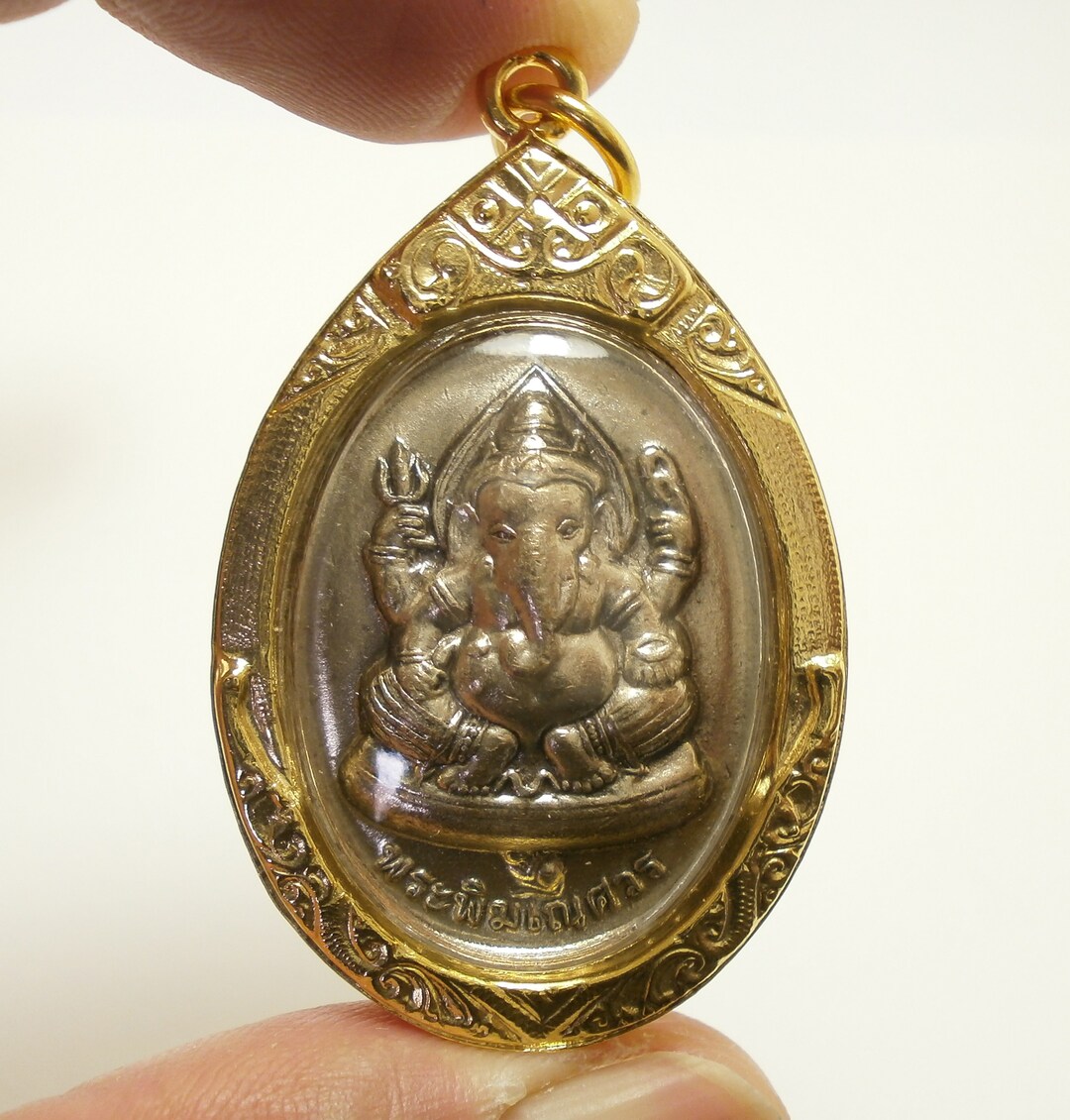 Lord Ganesh ganapati vinayaka with Lord Brahma pendant amulet - Etsy ...