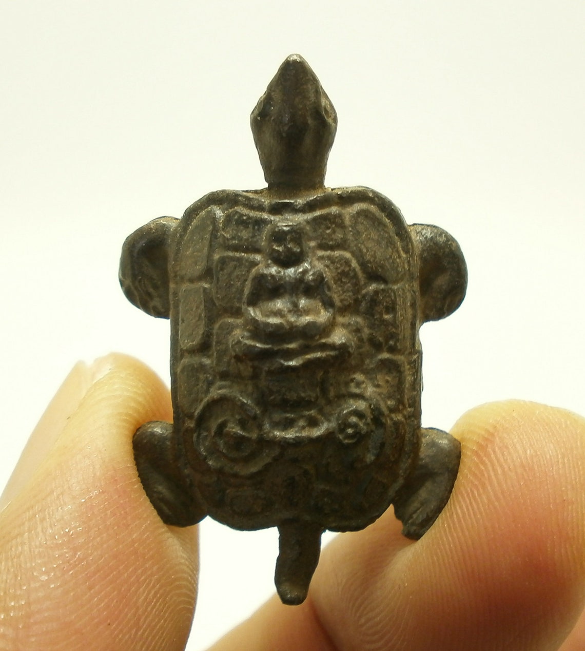 Magic Turtle LP Liew Thai Mini Metal Lew Amulet Miracle Yant - Etsy