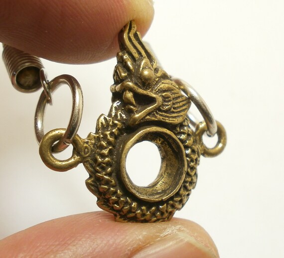 Naga Phaya Nak snake bring good luck brass pendant 24… - Gem