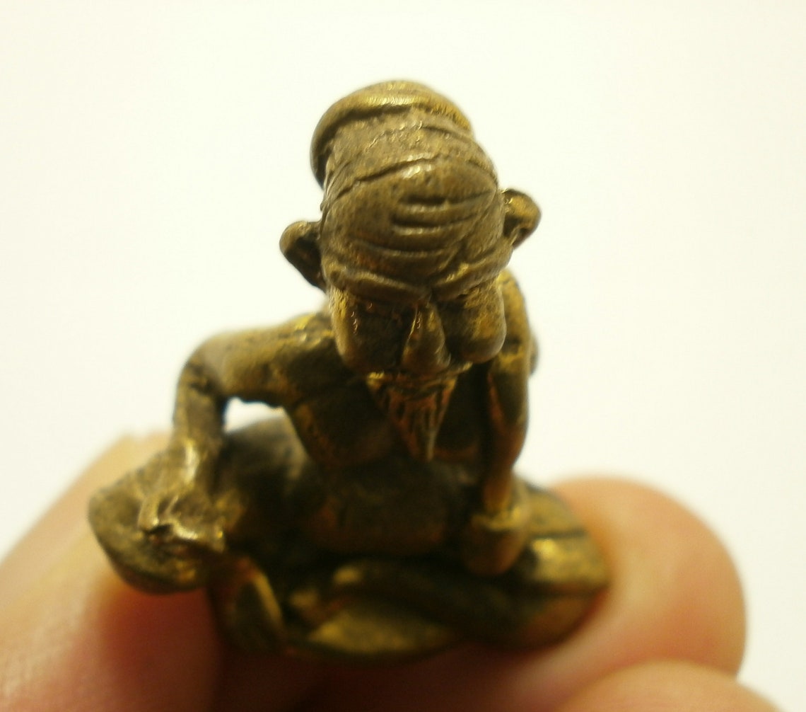 Chuchok Miniature Poo Choochok Thai Mini Brass Amulet Buddha - Etsy